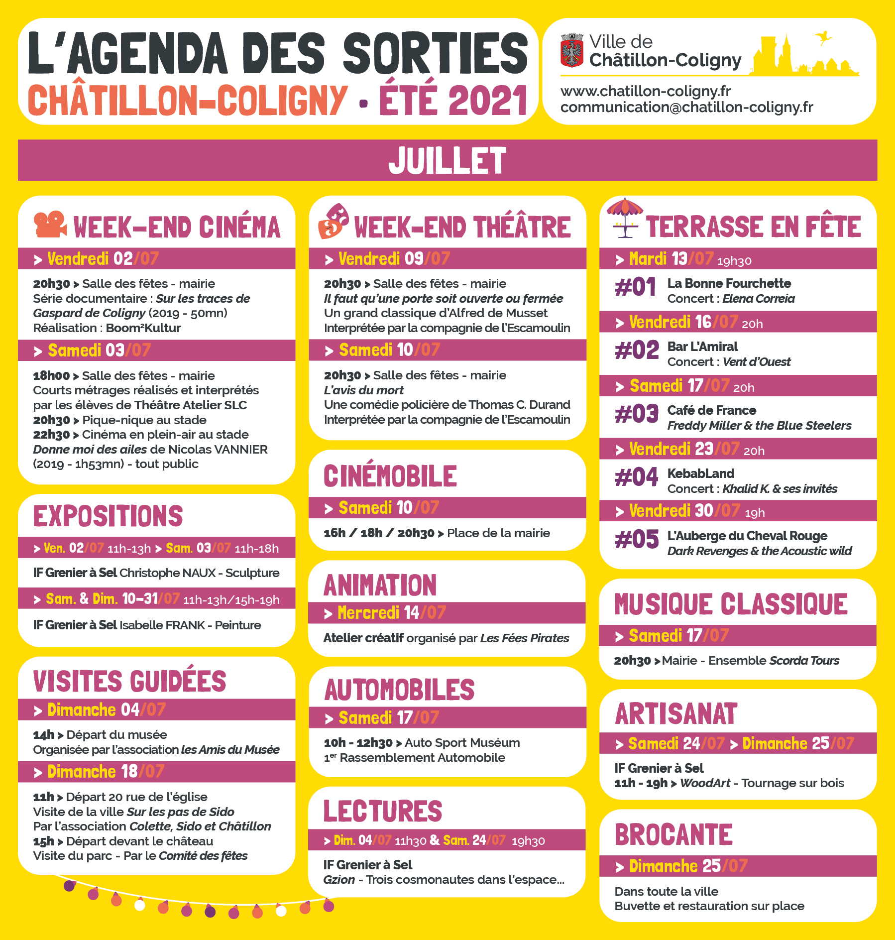 Agenda des sorties - Chatillon-Coligny