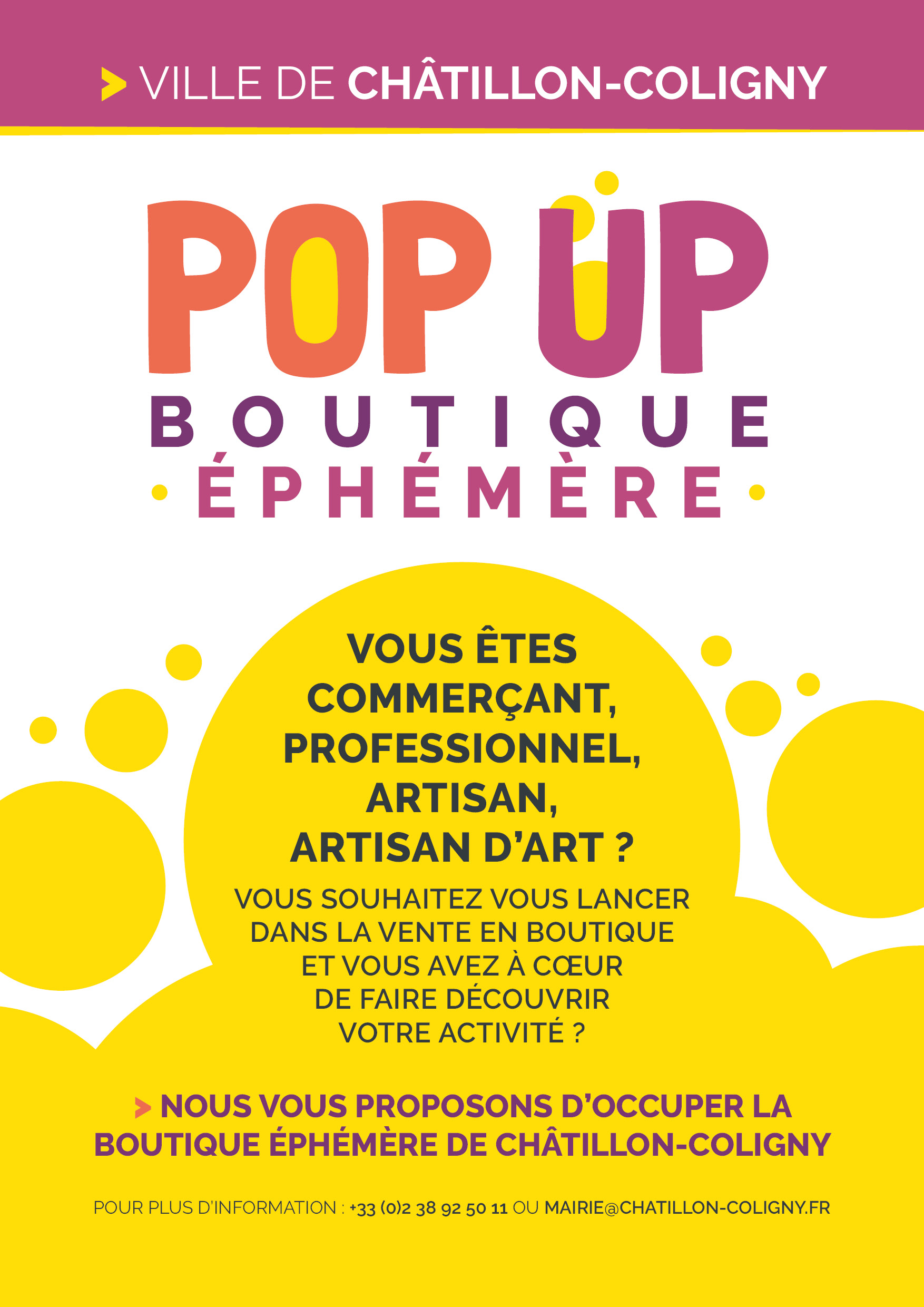 Boutique éphémère - Chatillon-Coligny Boutique éphémère - Chatillon-Coligny